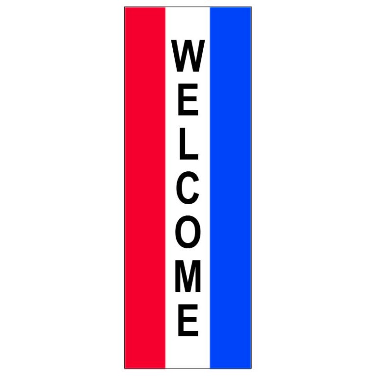 3.5' x 10' Welcome Vertical Banner